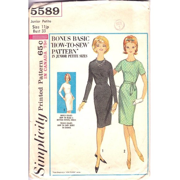 Simplicity | Office | Vintage Sewing Pattern Simplicity 5589 How To Sew ...